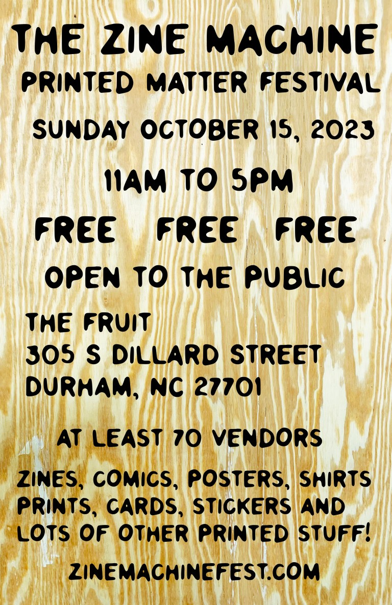 ZINE MACHINE FEST | Durham Printed Matter Festival
